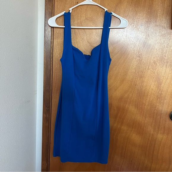 Zara | Dresses | Zara Blue Bodycon Dress | Poshmark